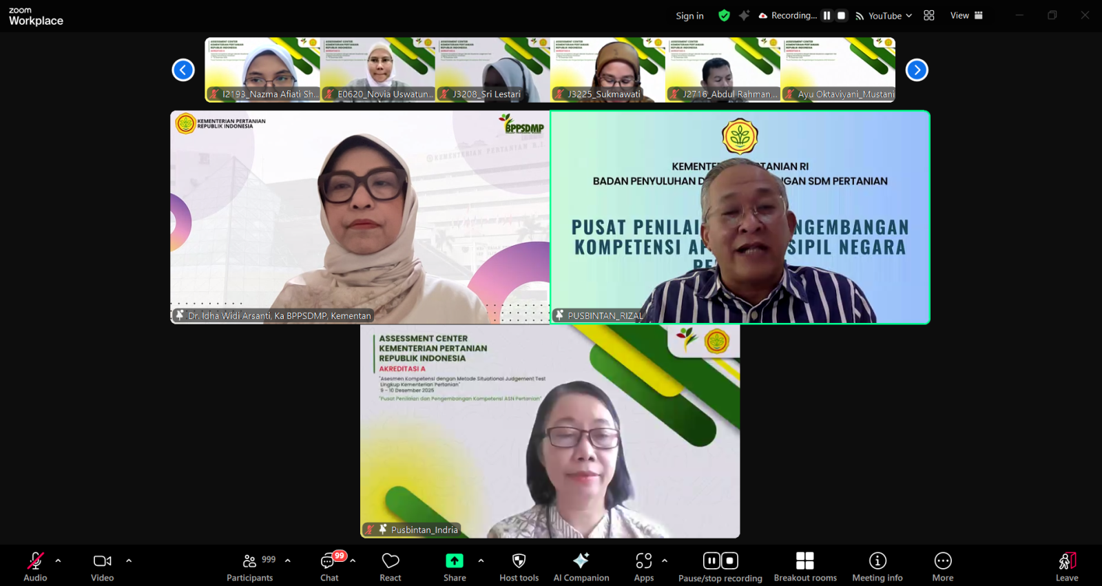 Pusat Penilaian dan Pengembangan Kompetensi ASN Pertanian, BPPSDMP, Kementerian Pertanian